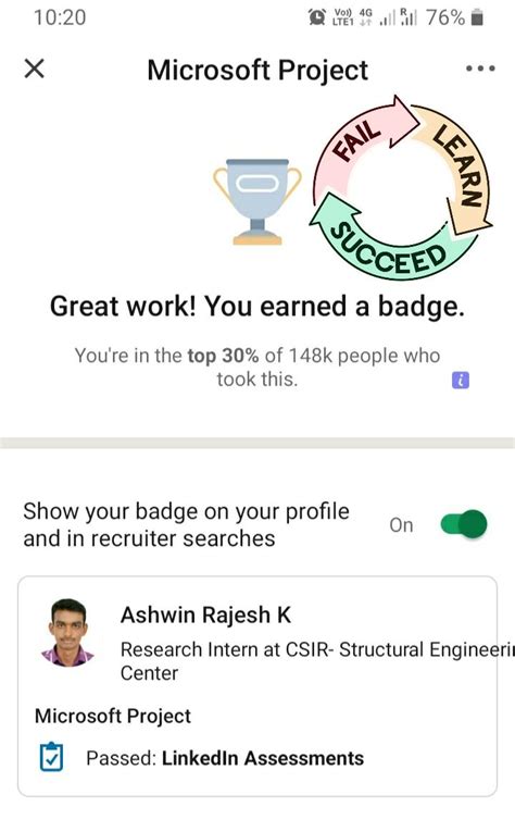 linkedinskillassessment civilengineer ashwin rajesh k