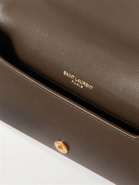 SAINT LAURENT Cassandre Strap Leather Phone Case NET A PORTER