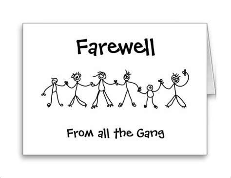 Farewell Card Templates 12 Free Printable Word And Pdf Formats