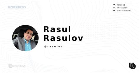 Rasul Rasulov Rasulov Uzbekdevs