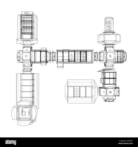 Abstract Spaceship Or Space Station Vector Stock Vector Image And Art Alamy