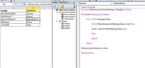 Vbaexcel Query How To Make A Function For Extracting Text String