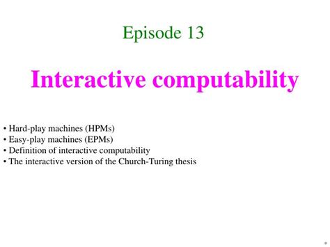 Ppt Interactive Computability Powerpoint Presentation Free Download