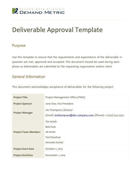 Ppt Deliverable Approval Template Powerpoint Presentation Free