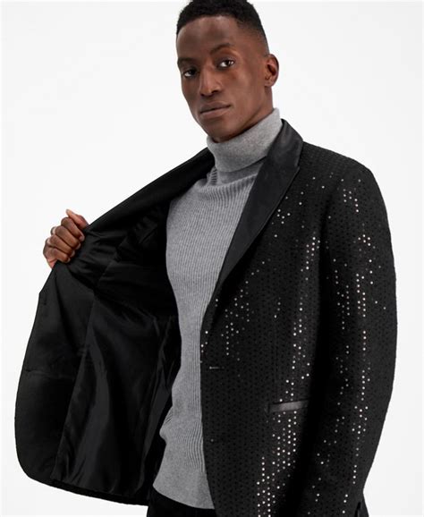 I N C International Concepts Mens Slim Fit Sequin Sport Coat Created