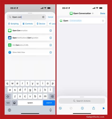 open messages chats anywhere with ios shortcuts