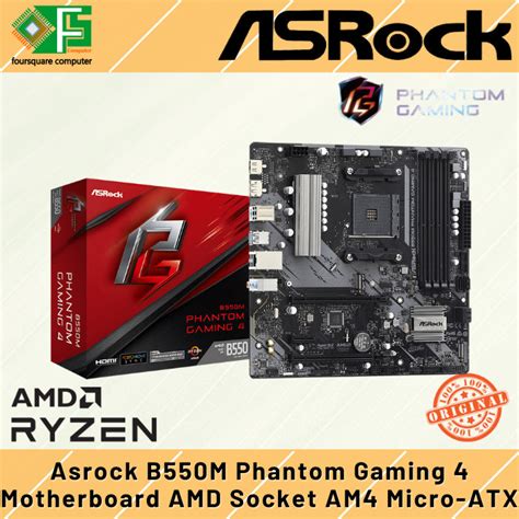 Jual Motherboard Asrock B550M Phantom Gaming 4 AMD Socket AM4 Ryzen