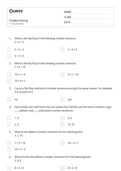 50 Solving Inequalities Worksheets For 1st Grade On Quizizz Free