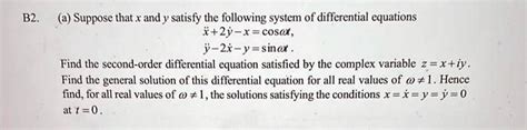 Please Asap B2 Asuppose That X And Y Satisfy The Following System Of