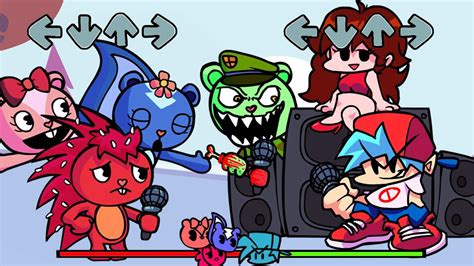 Friday Night Funkin Vs Flaky Full Week Happy Tree Friends Fnf Mod Hard