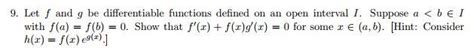 solved 9 let f and g be differentiable functions defined on