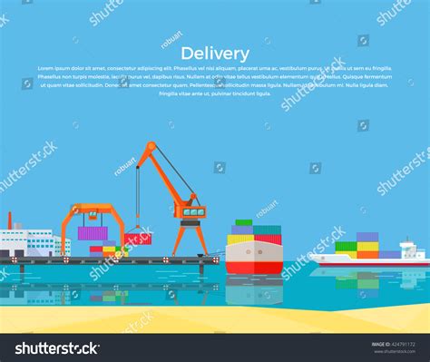 Cargo Ship Containers Shipping Delivery Ship Stock Vector Royalty Free