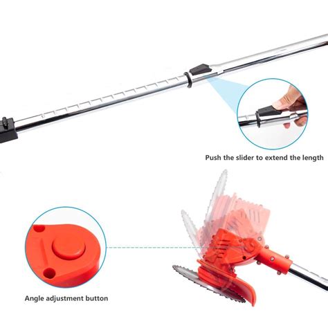 Trimmer De Tuns Gazon Iarba Pe Acumulator V RPM Cm Latime Lucru Acumulator Si
