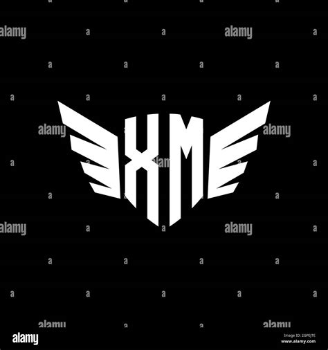 Xm Monogram Geometric Shape Style Template Monogram Initial Design Vector Isolated On White