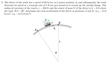 Solved The Driver Of The Truck Has A Speed Of Ft Sec As Chegg