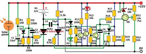 Scr Based Solar Charger Controller Circuit Circuit Ideas For You