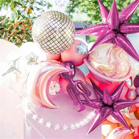 Partywoo Jazzberry Jam Pink Balloons 110 Pcs 22 Inch Star Balloons An