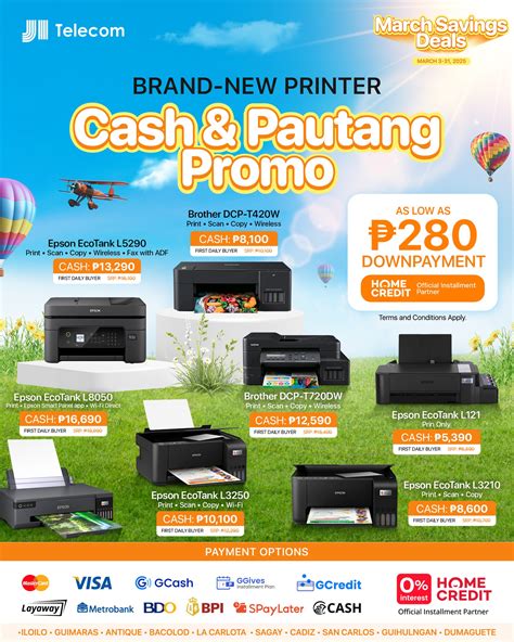 Ji 𝐉𝐈 𝐓𝐞𝐥𝐞𝐜𝐨𝐦 𝐌𝐚𝐫𝐜𝐡 𝐒𝐚𝐯𝐢𝐧𝐠𝐬 𝐃𝐞𝐚𝐥𝐬 𝐏𝐫𝐢𝐧𝐭𝐞𝐫𝐬 𝐨𝐧 𝐂𝐚𝐬𝐡 And 𝐏𝐚𝐮𝐭𝐚𝐧𝐠 𝐏𝐫𝐨𝐦𝐨