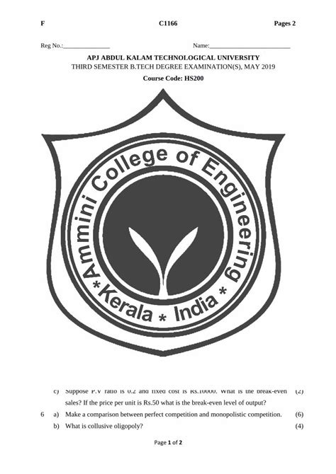 Pdf Uploads Old Ktu Qp Cse Hs200 G Pdf