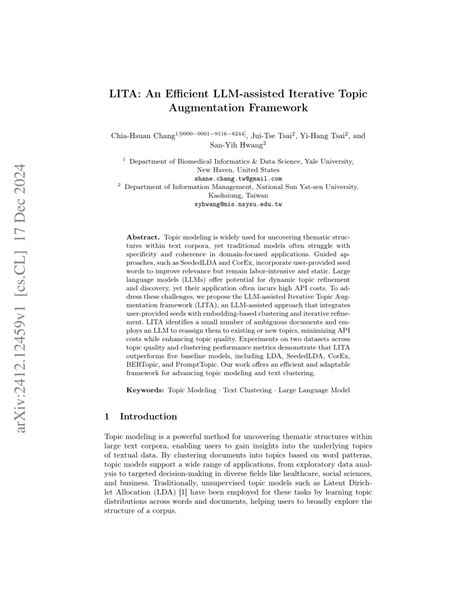 Pdf Lita An Efficient Llm Assisted Iterative Topic Augmentation Framework