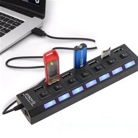 Jual USB Hub Port Hiqh Speed Usb Hub On Off Port Usb For Komputer Indonesia Shopee