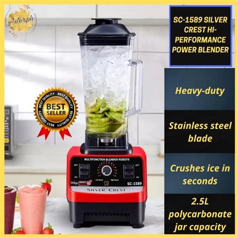 Sc 1589 2l 4500w Silver Crest Hi Performance Commercial Blender