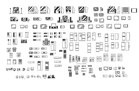 Multiple Electric And Household Equipment Elevations Blocks Cad Drawing