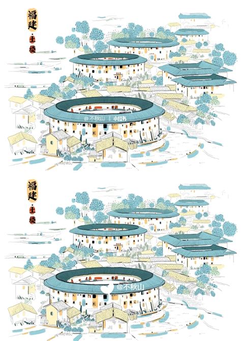 城市建筑福建土楼 花瓣网