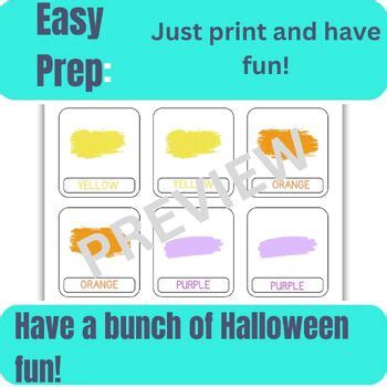 Colors Matching Game Memory Game By Creative Soul Printables TPT