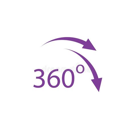 360 Degrees Icon Vector Design Template Stock Vector Illustration Of