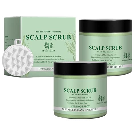 Scalp Scrub With Scalp Massager Rosemary Scalp Exfoliator Scalp Exfoliator Scrub For Build Up