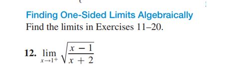 Solved Finding One Sided Limits Algebraically Find The