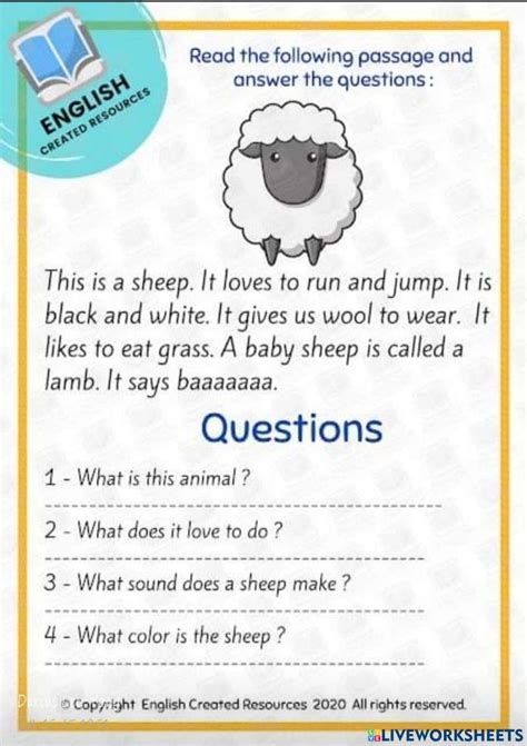Reading Comprehension Online Exercise For Year 3 Live Worksheets