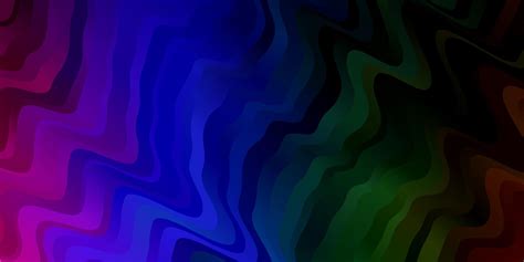 Dark Multicolor Vector Backdrop With Bent Lines 6212884 Vector Art At Vecteezy