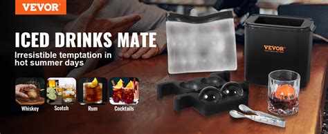 Vevor Ice Ball Maker Crystal Clear Ice Ball Maker 236inch Ice Sphere Maker With Storage Bag