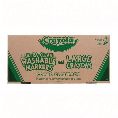 Buy Crayola® Combo Classpack® Washable Broad Line Markers And Large Crayons 8 Colors At Sands