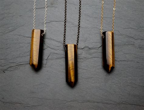 Tiger Eye Necklace Silver Tiger Eye Necklace Tiger Eye Pendant Gold