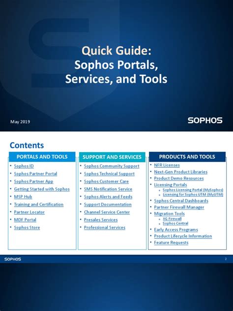 Sophos Quick Guide Portals Services Tools En Pdf Computing