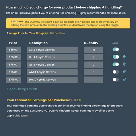 How To Add Pricing Options To Products