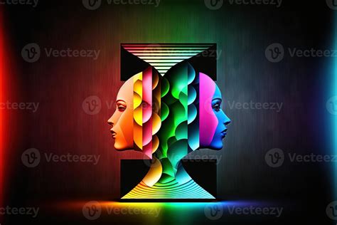 Gender Spectrum Abstract Concept Of Human Diversity Using Different Colors Illustration