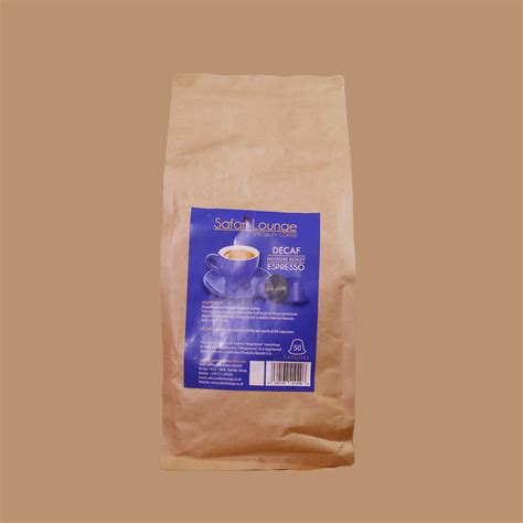 Decaf Compostable Capsule Coffee 50 Capsules Safari Lounge