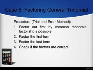 Factoring General Trinomial Ppt