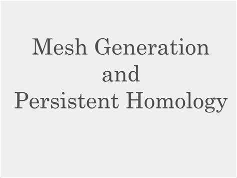 Topological Inference Via Meshing Pdf