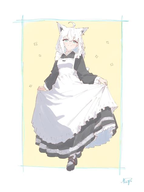 Shirakami Fubuki Hololive Highres 1girl Ahoge Alternate Costume