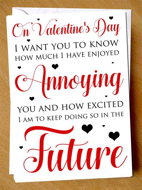 Funny Valentines Day Card ~ Love Annoying You ~ Husband Wife Yellowblossomdesignsltd