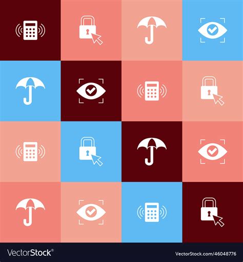 Set Pop Art Security Keypad Access Panel Lock Vector Image