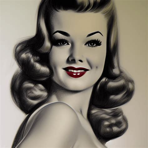 Pin Up Girls Drawings In Pencil
