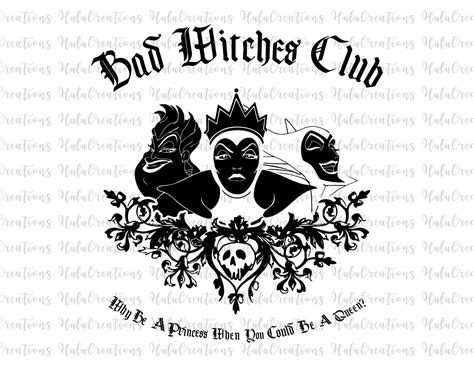 Bad Witches Club Svg Villains Wicked Svg Villain Gang Etsy India