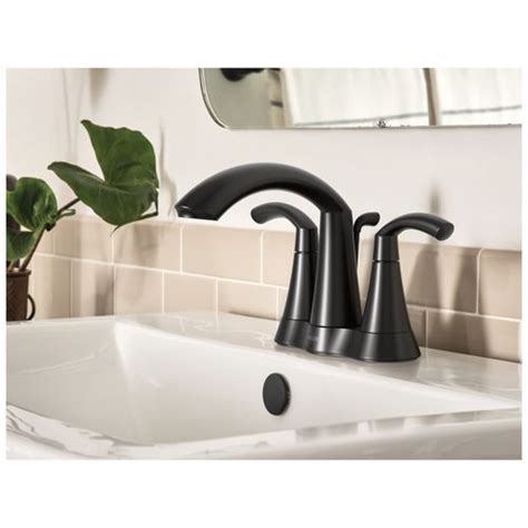 6172bl Moen 6172bl Glyde Matte Black 2 Handle Bathroom Faucet