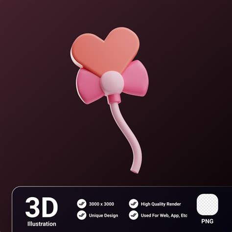 Premium Psd Wedding Object Balloon 3d Illustration